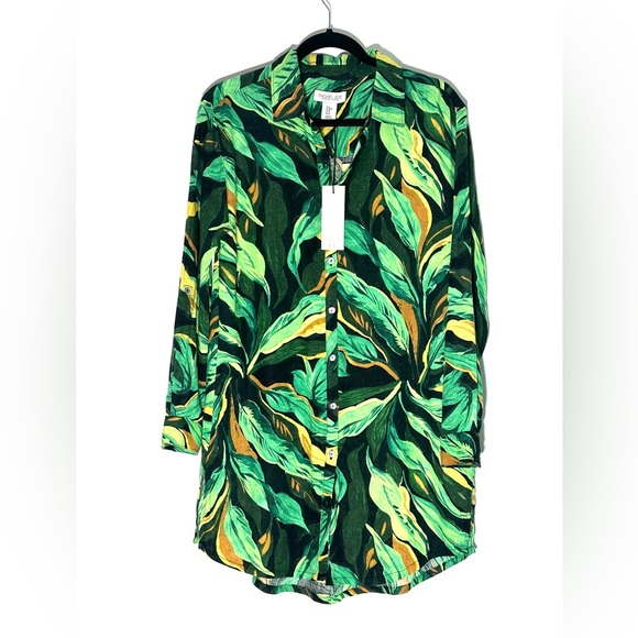 Rachel Zoe | Swim | Rachel Zoe Tropical Leaf Beach Cover Up | Poshmark